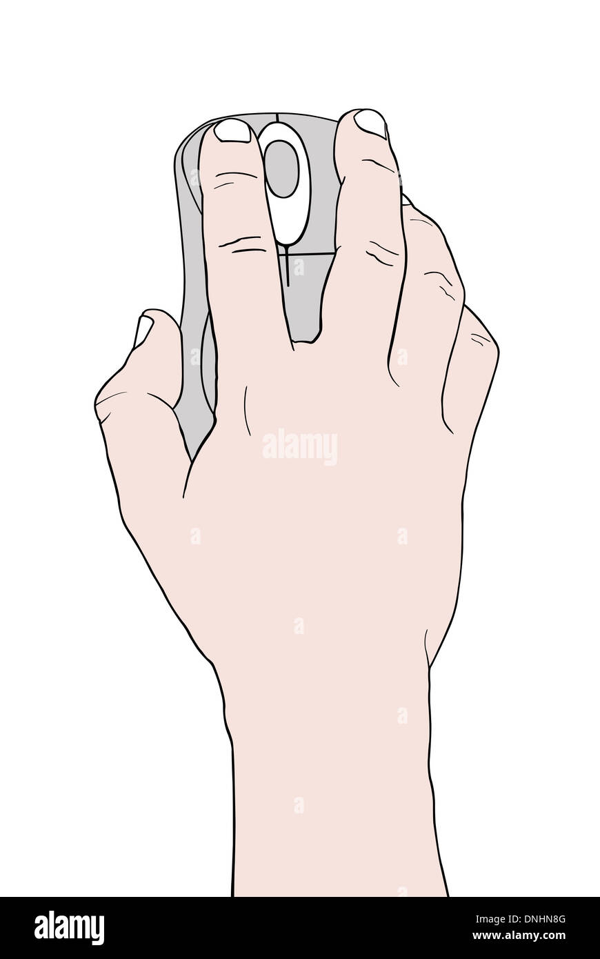 hand holding a mouse isolated Stock Photo - Alamy