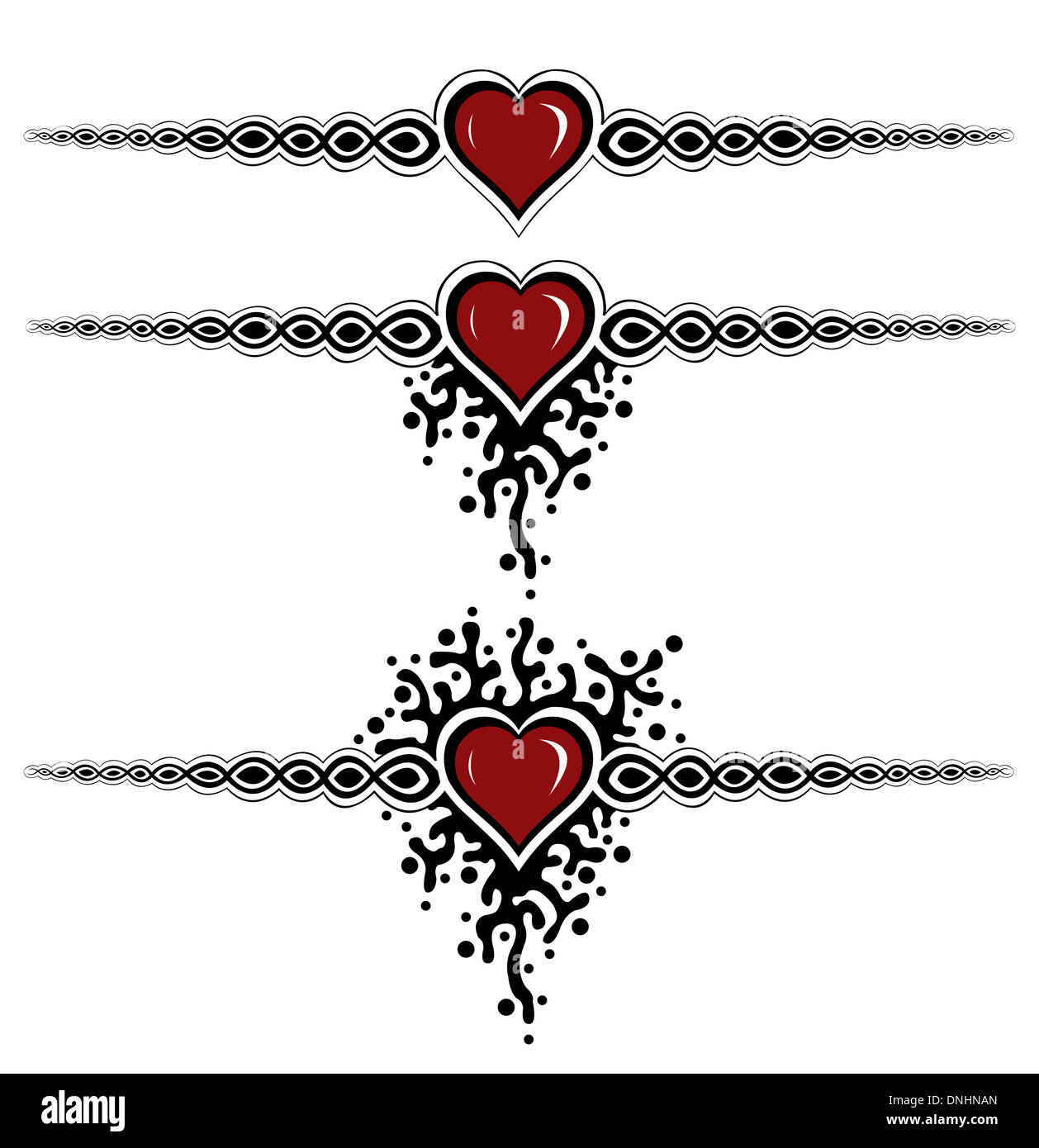 heart borders isolated Stock Photo - Alamy