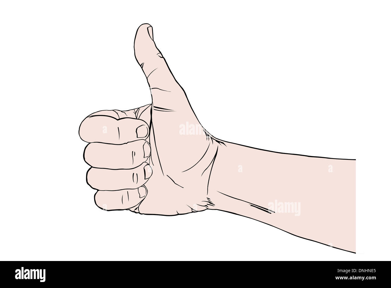 hand sign illustration Stock Photo - Alamy