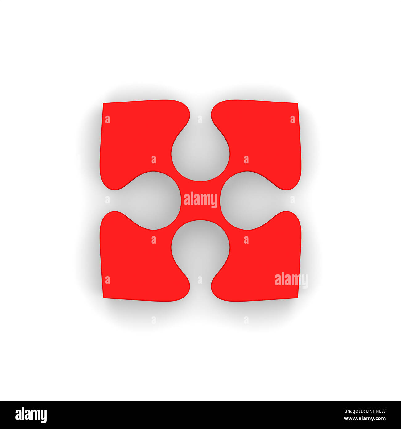 Red puzzle piece isolated on white background Stock Photo - Alamy