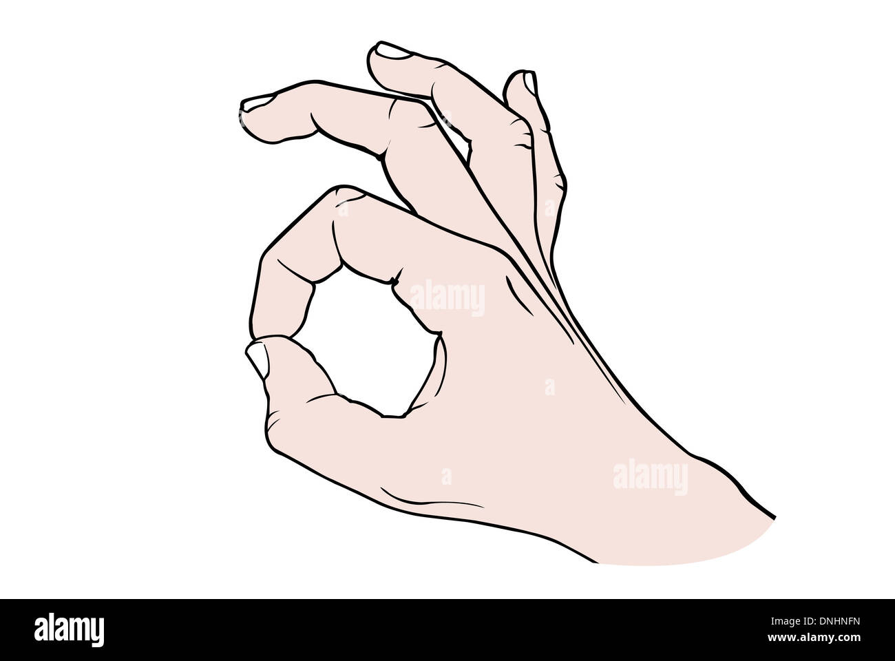 hand sign illustration Stock Photo - Alamy
