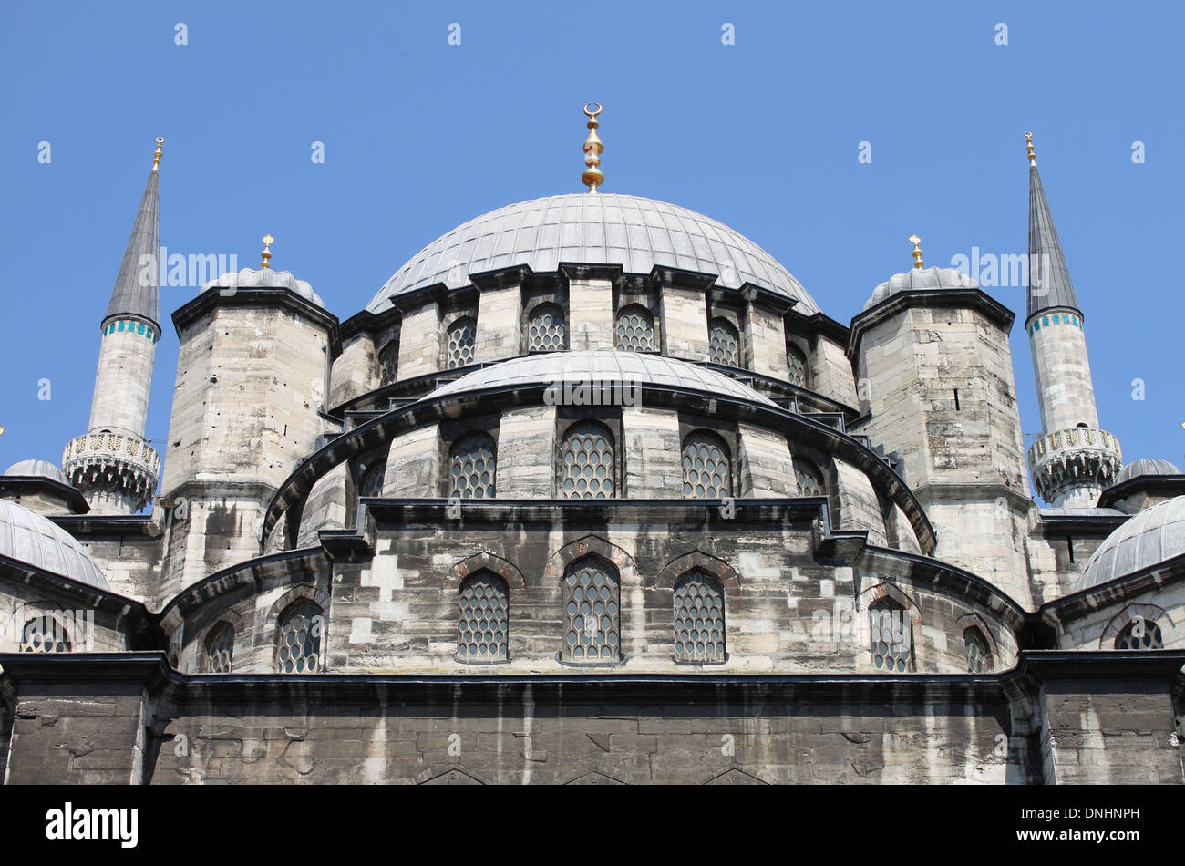 Domes of Yeni Cami Mosque in Istanbul, Turkey Stock Photo - Alamy