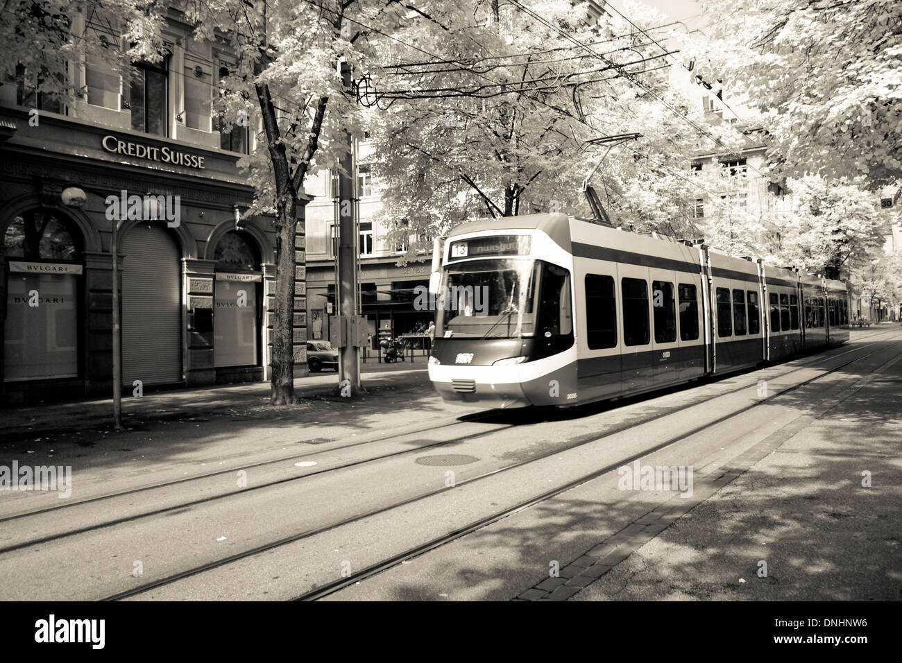 Tram in Zurich Stock Photo - Alamy