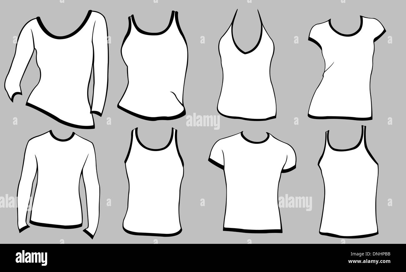 shirts set isolated Stock Photo - Alamy