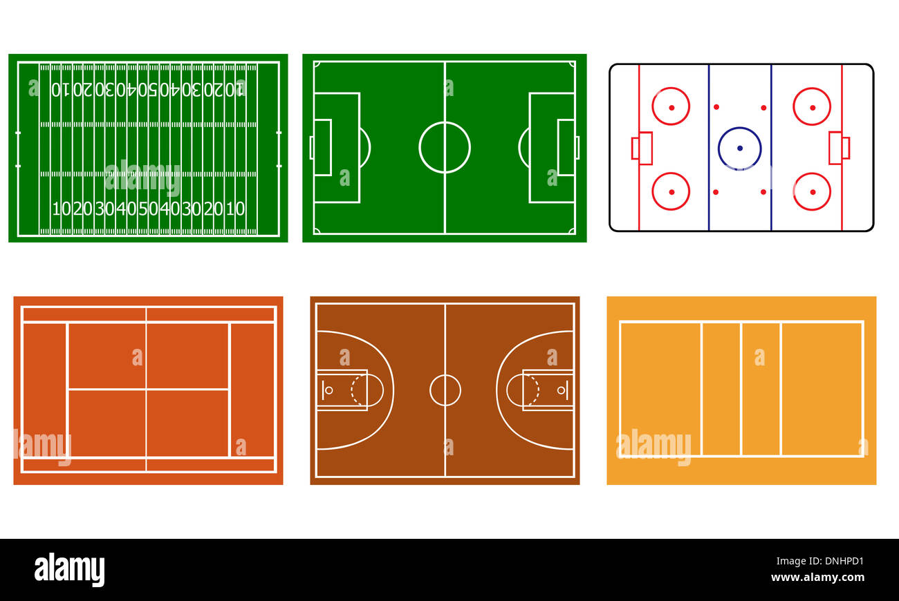 sport fields isolated Stock Photo - Alamy