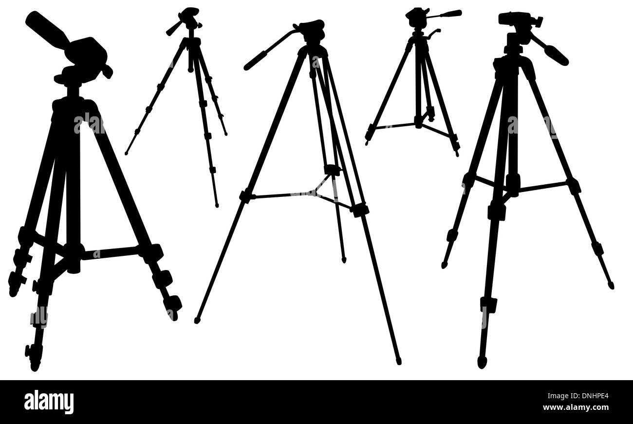tripod set isolated on white Stock Photo - Alamy