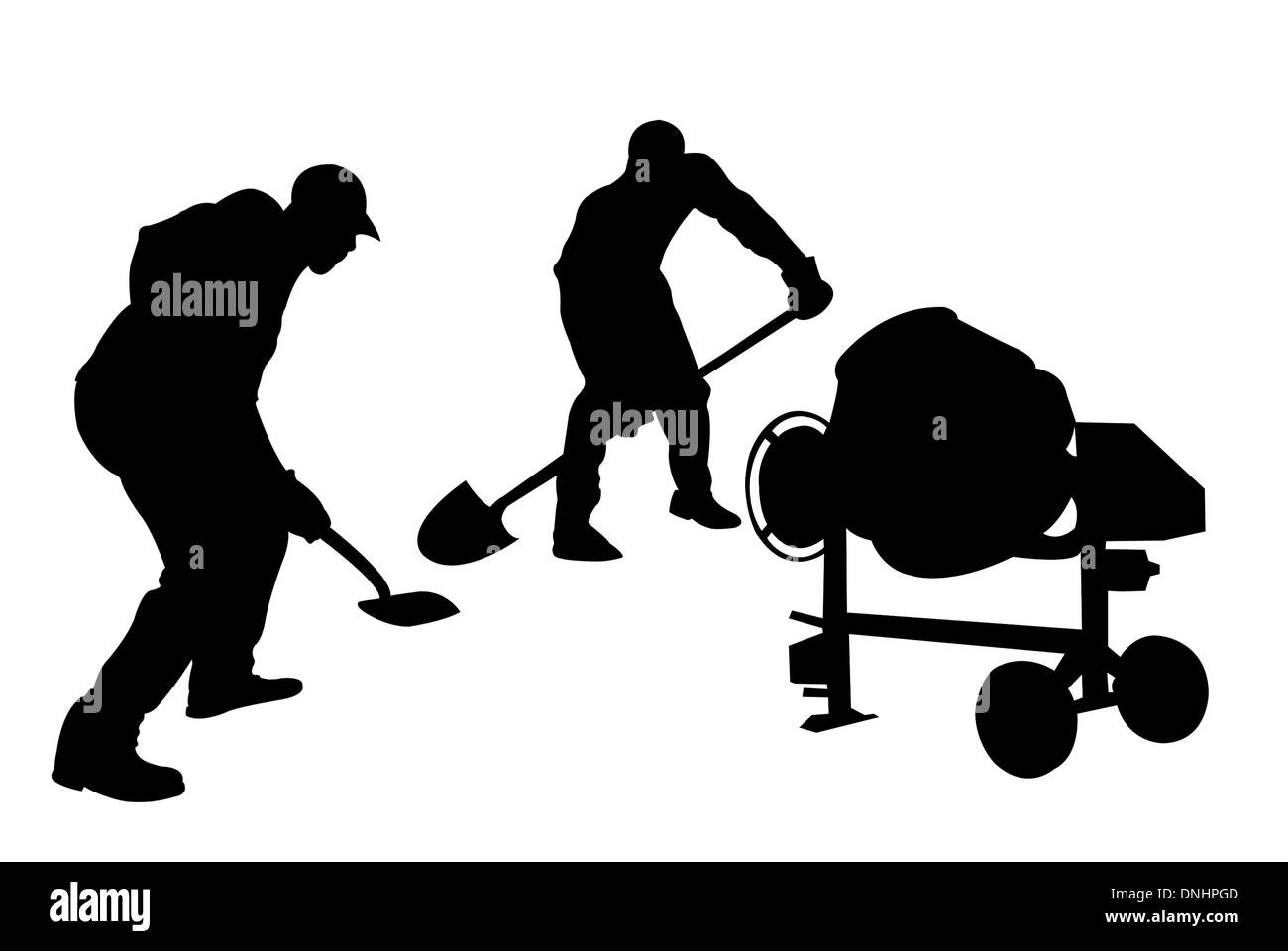 Concrete workers Cut Out Stock Images & Pictures - Alamy