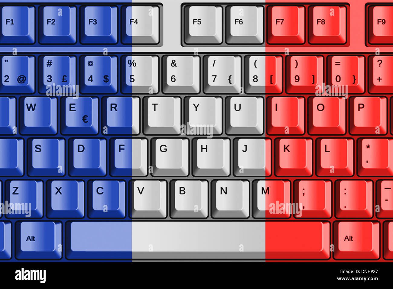 Computer Keyboard with France Flag Concept Stock Photo - Alamy