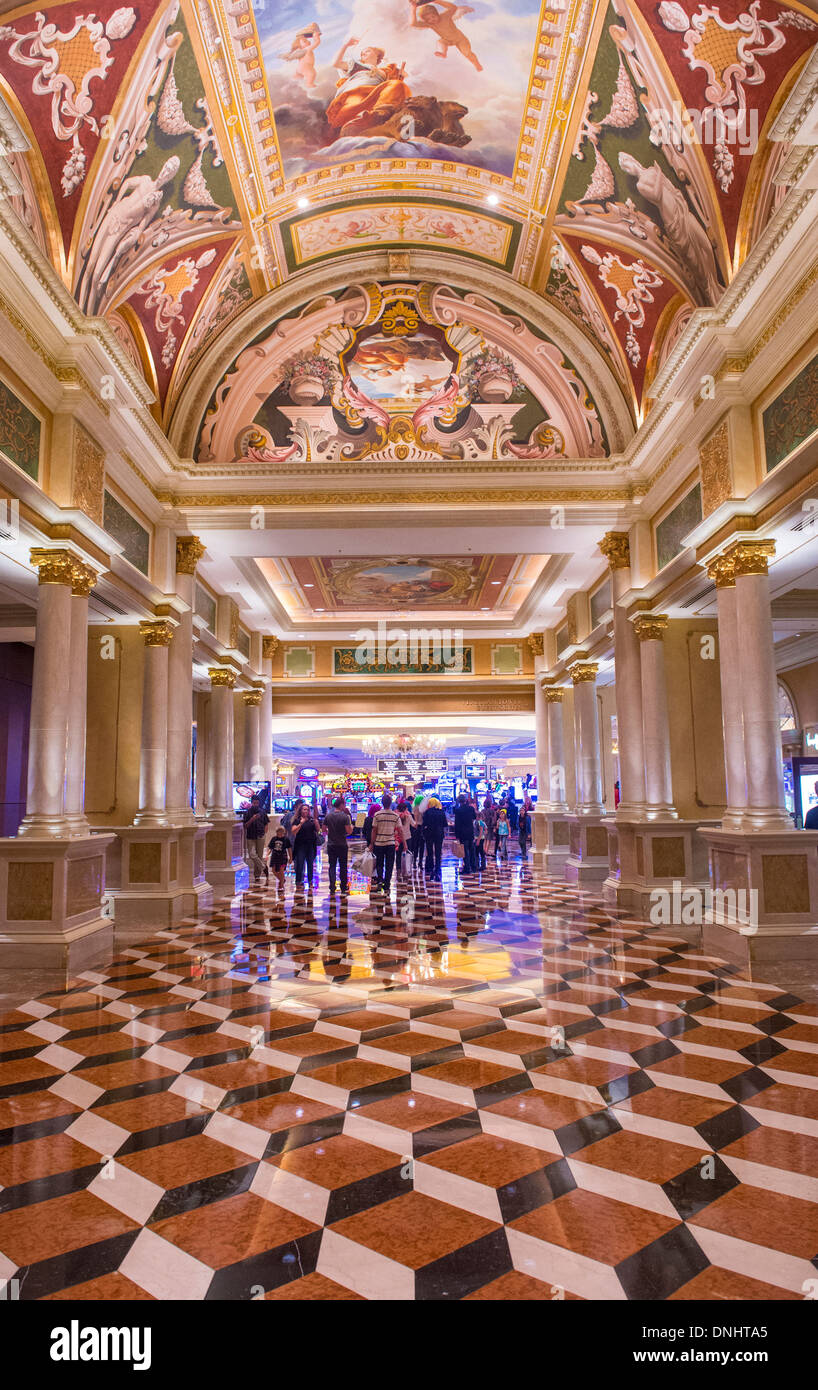 The interior of the Venetian hotel & Casino in Las Vegas Stock Photo ...