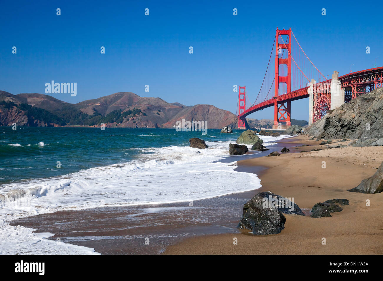 The Golden Gate Bridge in San Francisco bay Stock Photo - Alamy