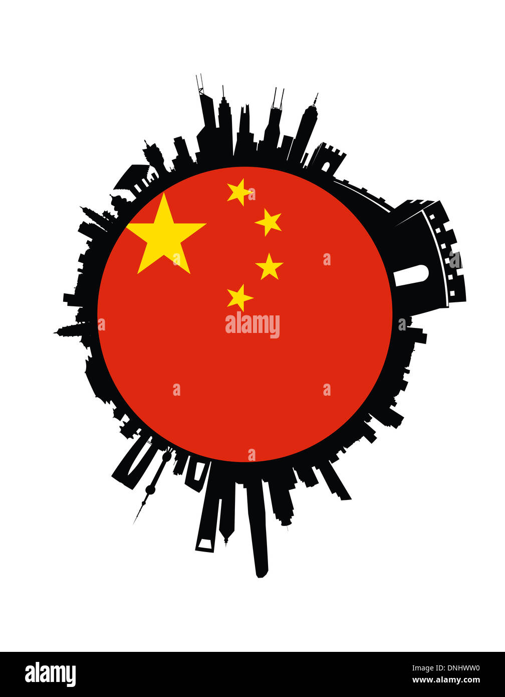 Great Mainland China Building Globe Sphere Skyline Stock Photo - Alamy