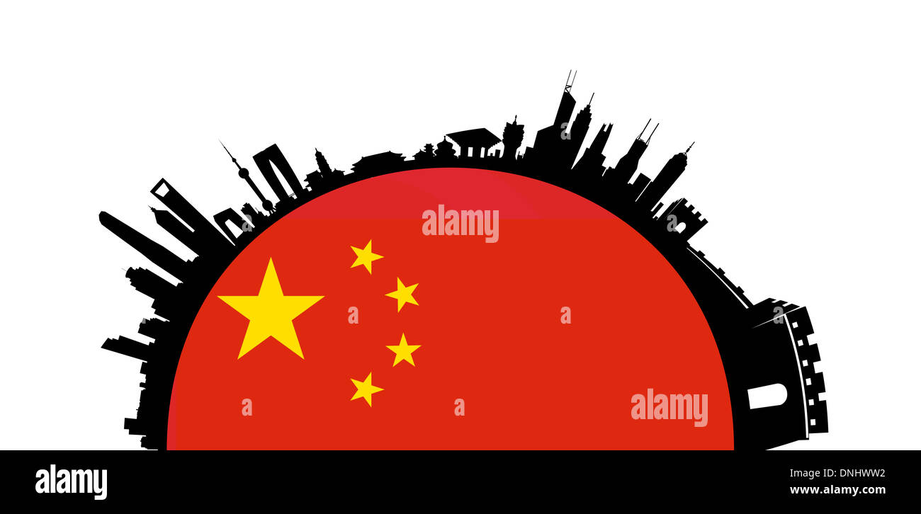 Great Mainland China Earth Skyline Stock Photo - Alamy