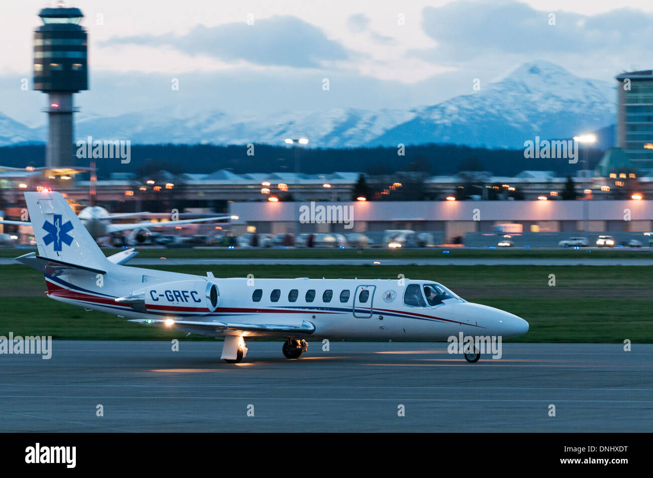 A Cessna Citation 560 Encore jet (C-GRFC) owned by Carson Air Ltd.of Kelowna, B.C. and on ...
