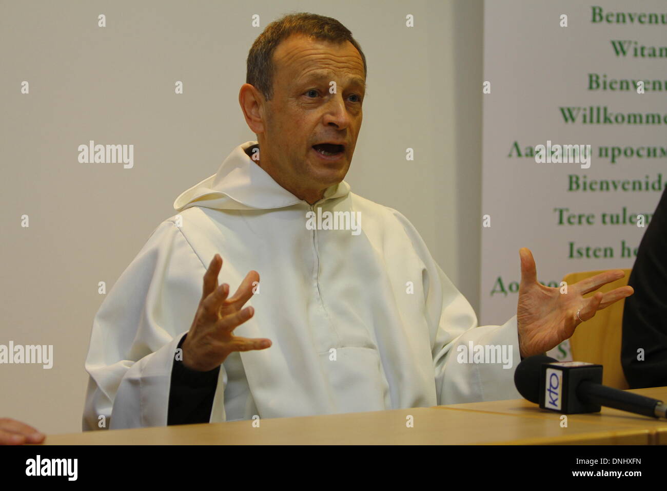 Strasbourg, France. 30th December 2013. Brother Alois, the Prior of the ...