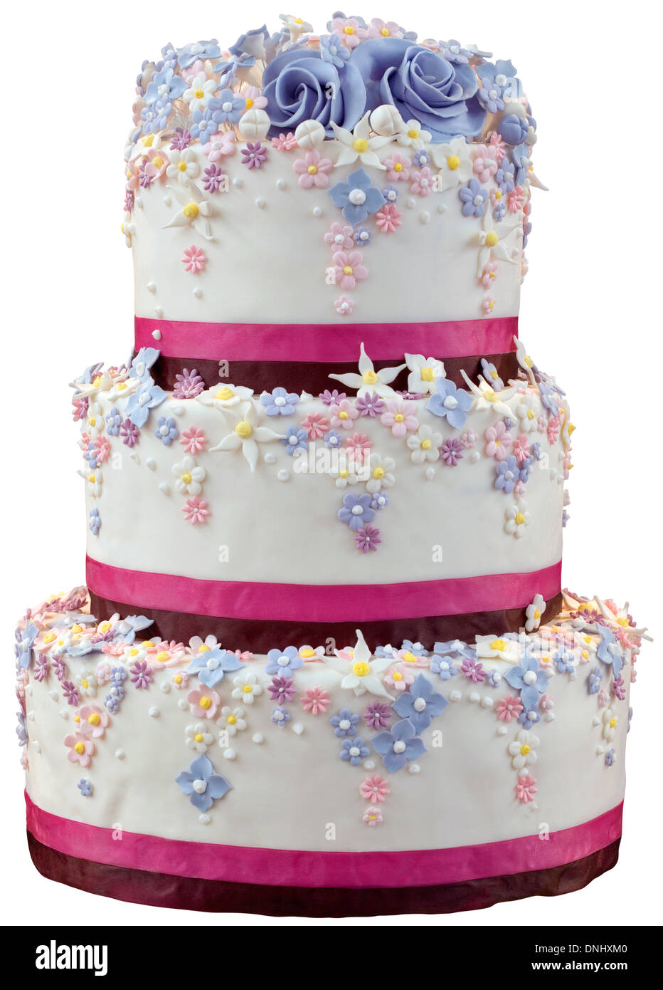Wedding Cake Isolated with Clipping Path Stock Photo - Alamy