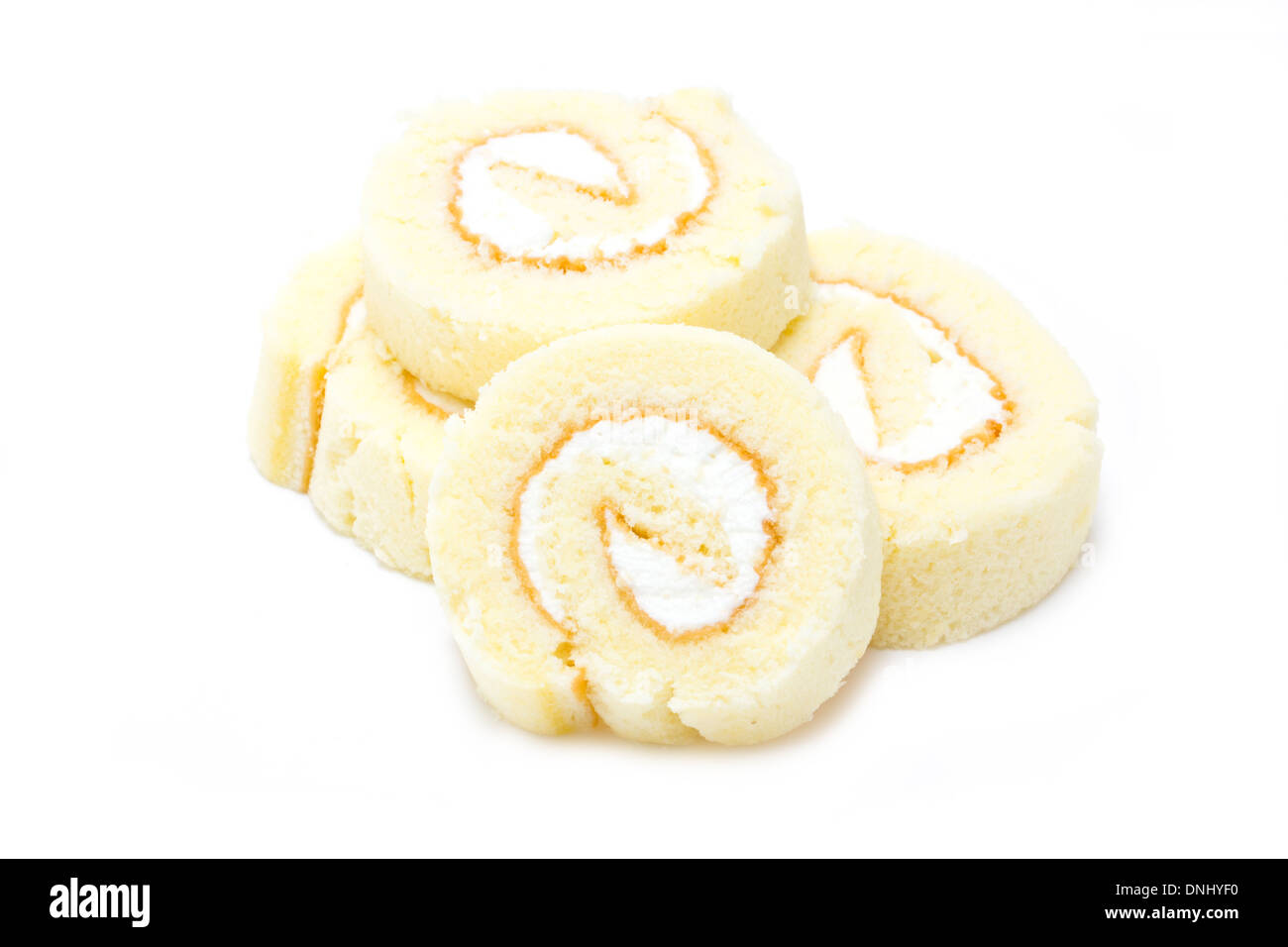 White sliced cake and round Cut Out Stock Images & Pictures - Alamy