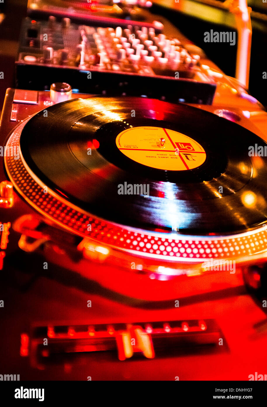 DJ Record Decks Stock Photo - Alamy