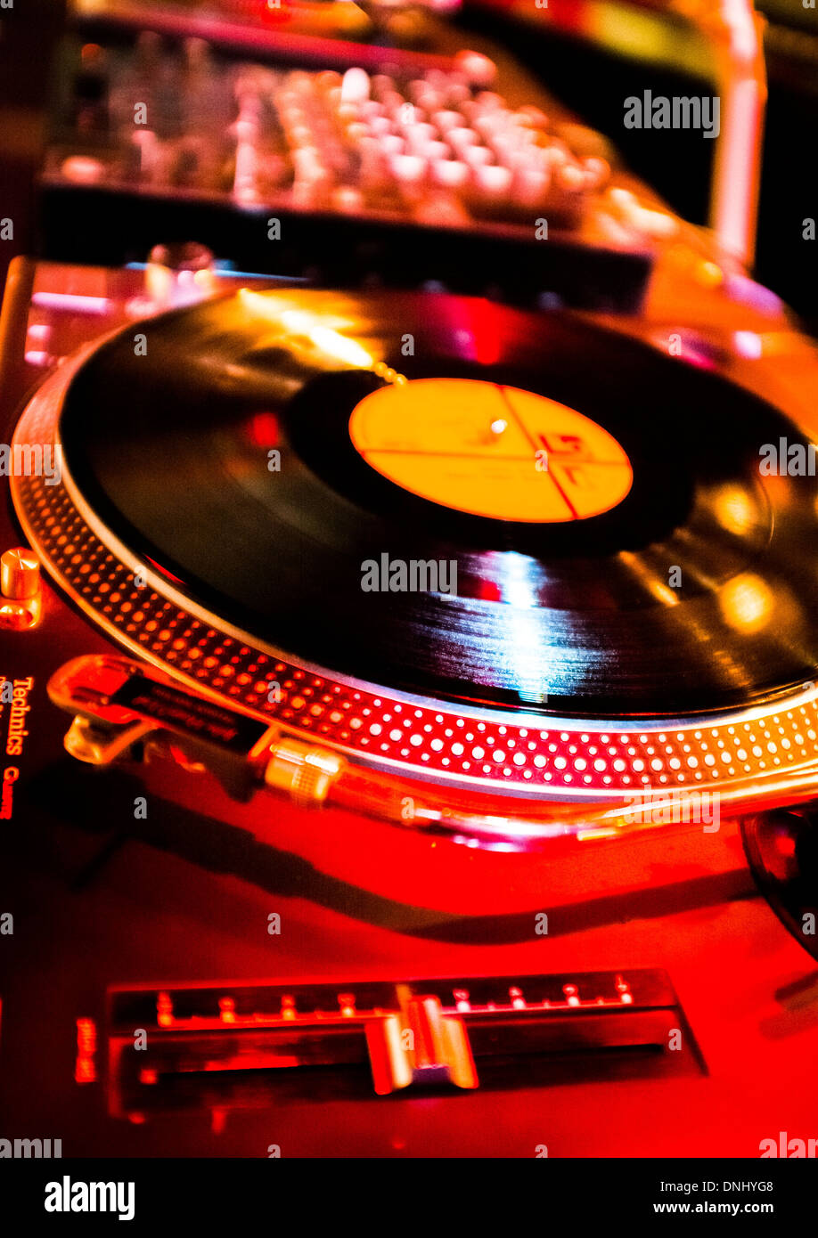 DJ Record Decks Stock Photo - Alamy