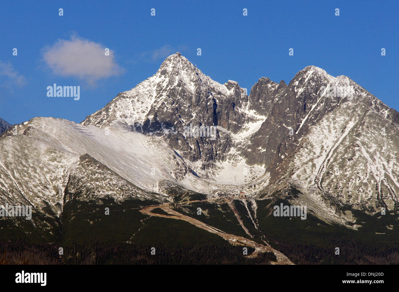 Lomnický štít (Lomnicky peak) in High Tatra Mountains, Slovakia Stock ...