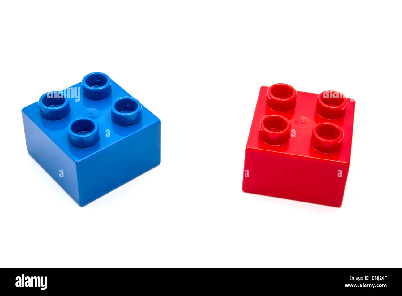 Colorful building blocks closeup on white background Stock Photo - Alamy