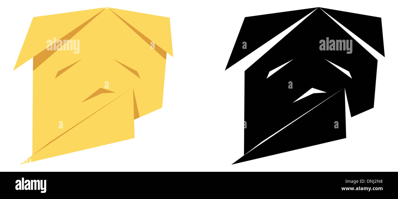 Illustrative representation of sad paper faces Stock Photo - Alamy