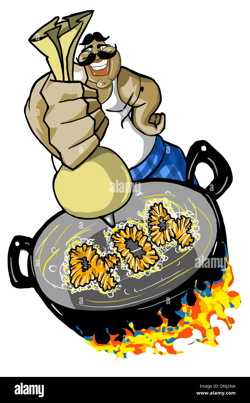 Cooking jalebi Cut Out Stock Images & Pictures - Alamy