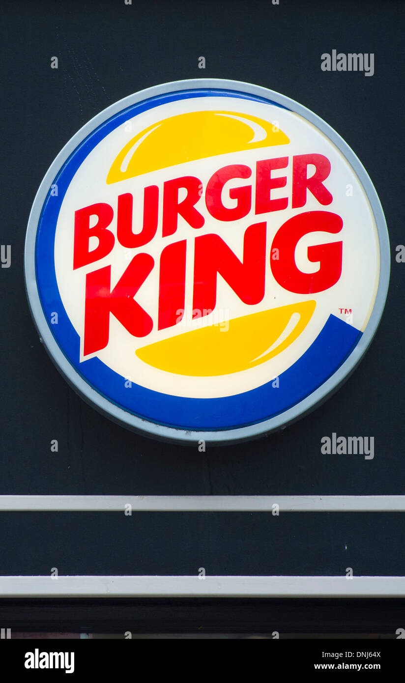 Burger King sign and logo Stock Photo - Alamy