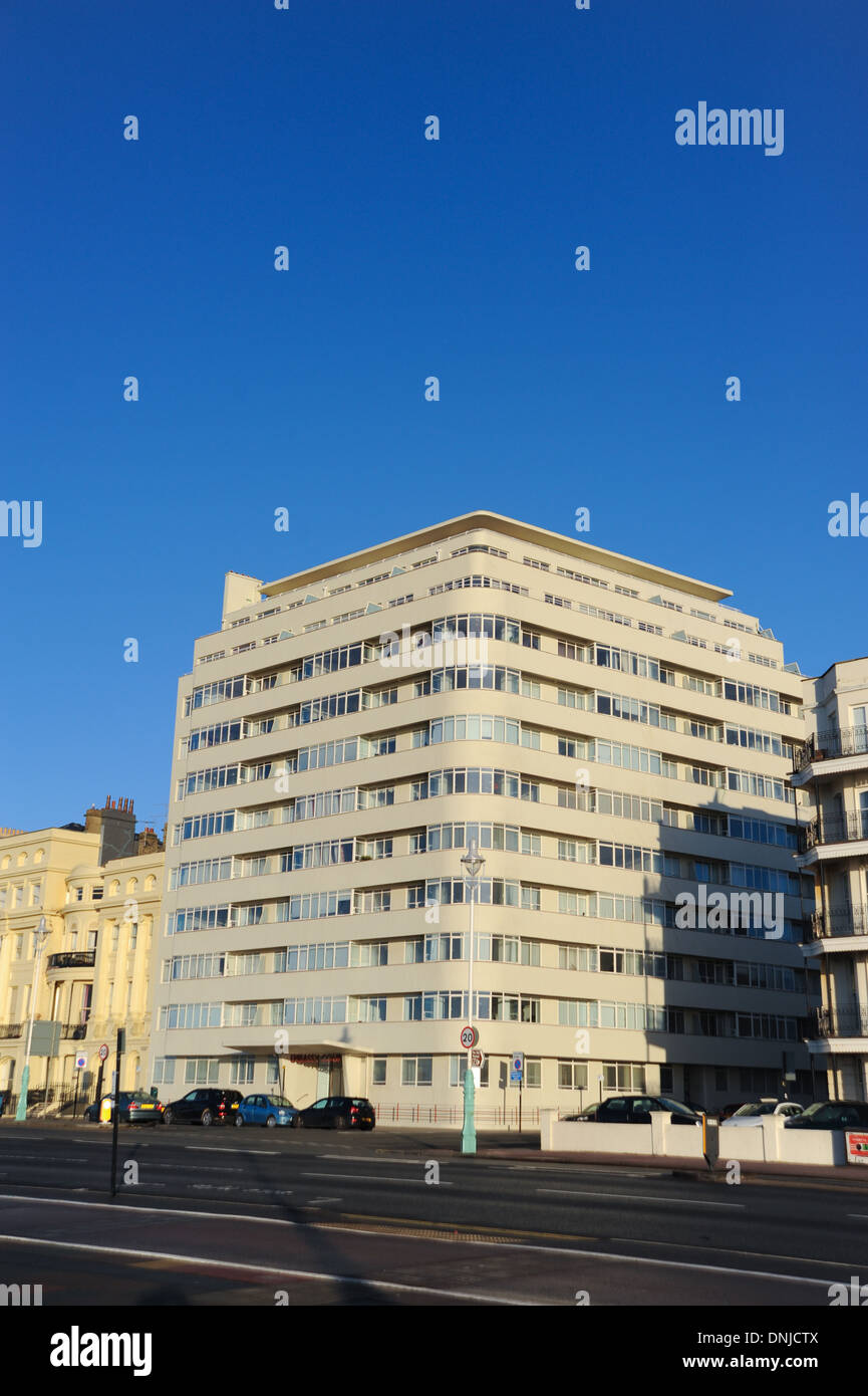 The art deco Embassy Court block of flats Brighton seafront UK Stock ...