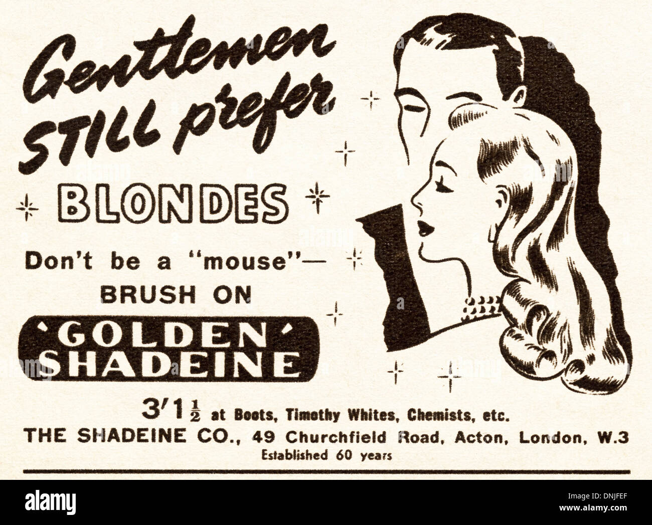 Shampoo advertisement vintage hi-res stock photography and images - Alamy