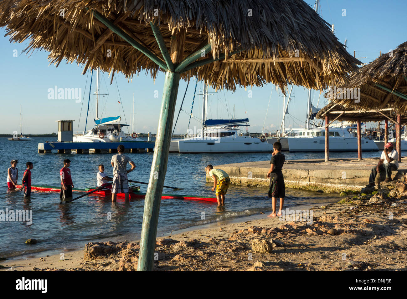 ROWING CLASSES FOR YOUNG PEOPLE IN FRONT OF THE MARINA, CIENFUGOS ...