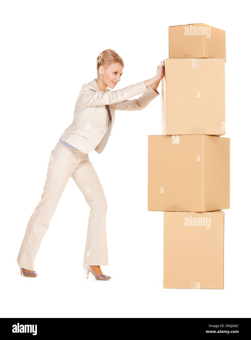 Lady brown boxes hi-res stock photography and images - Alamy