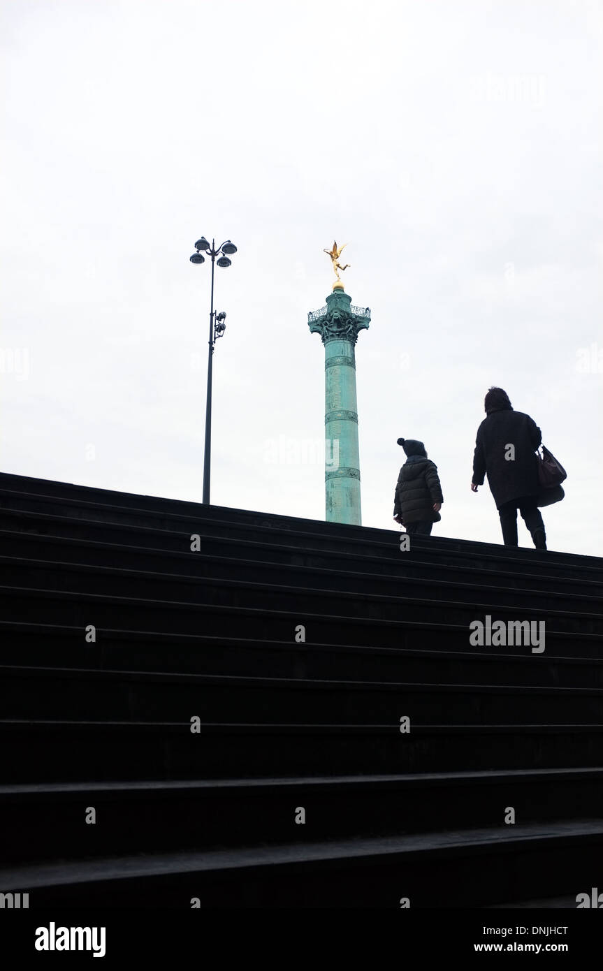July column of Bastille Stock Photo - Alamy