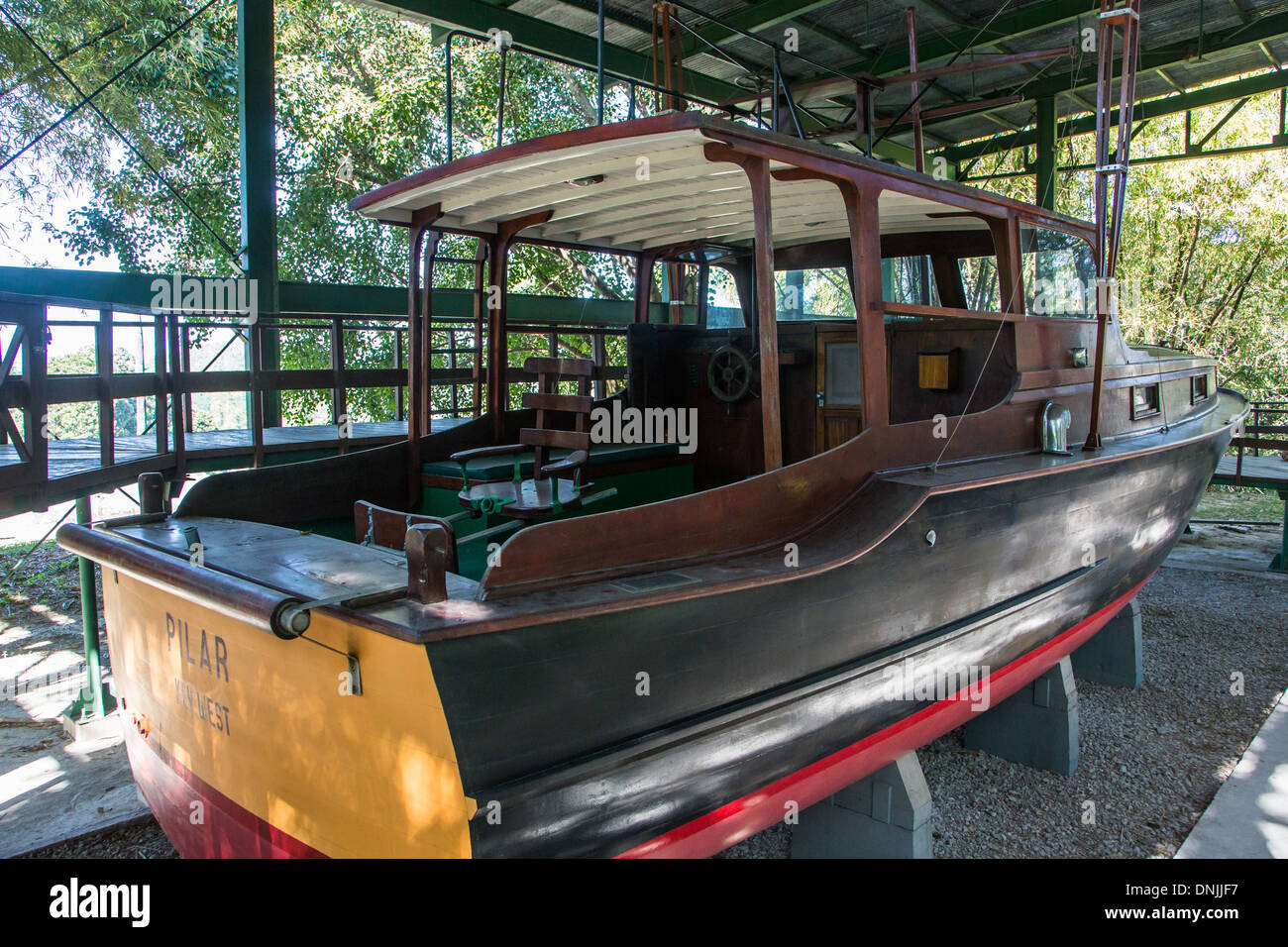 THE BOAT PILAR FROM KEY WEST AT THE FINCA VIGIA, THE HOUSE BOUGHT BY ...