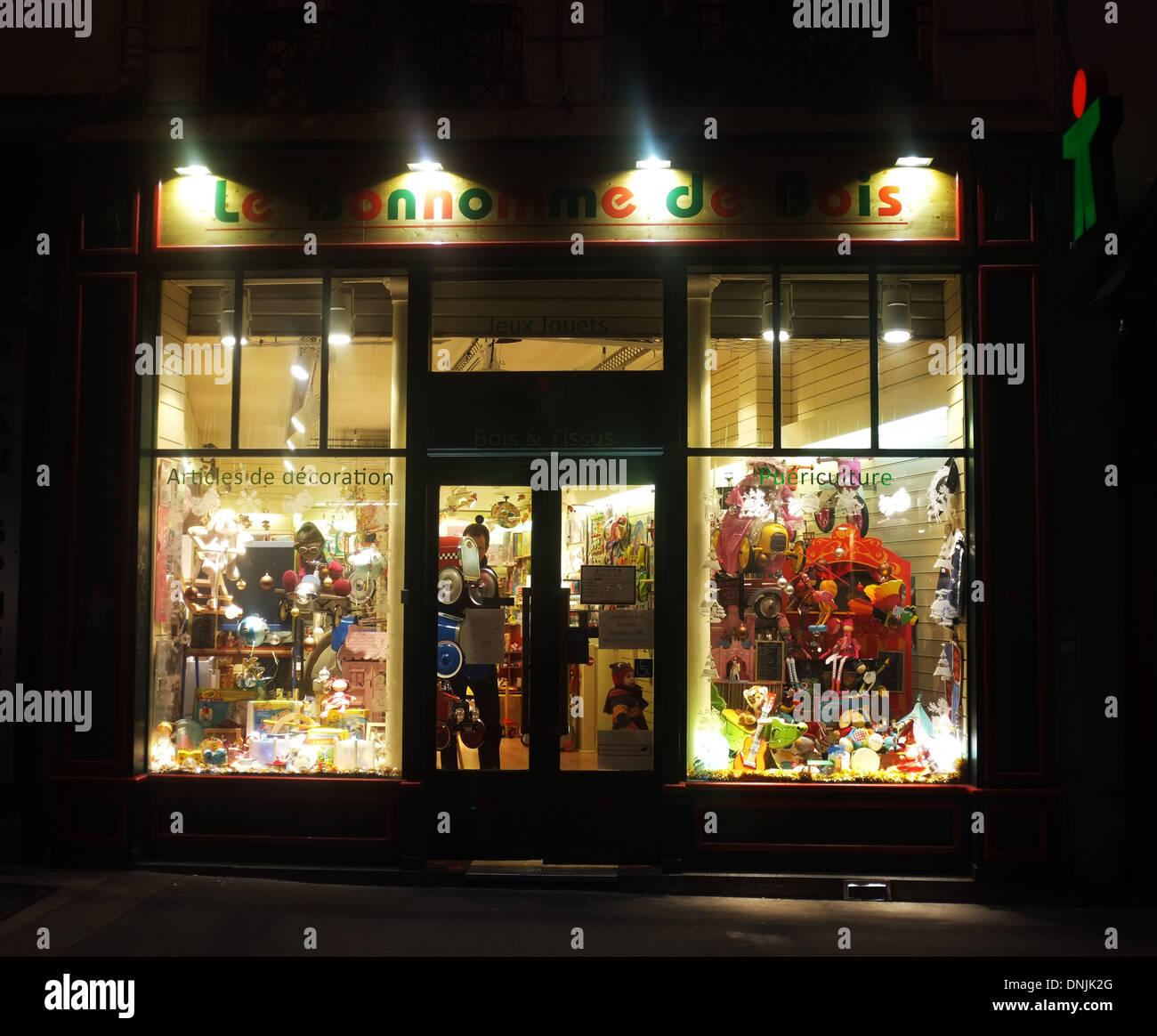 Toy shop at night Stock Photo - Alamy