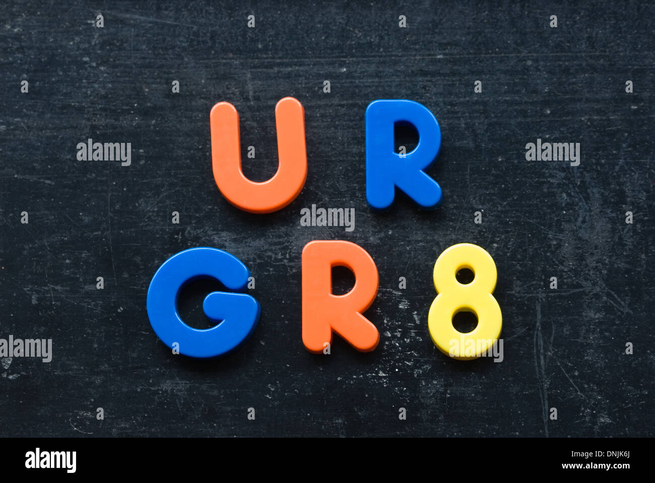 Gr8 text hi-res stock photography and images - Alamy