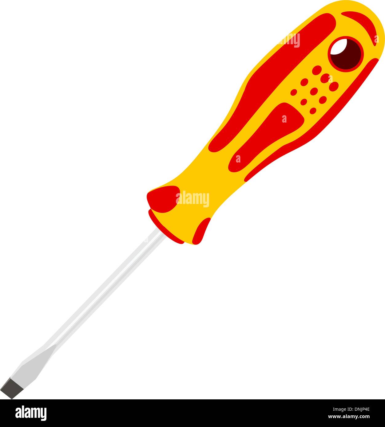 Screwdriver with a colored pen. Vector illustration Stock Vector Image ...