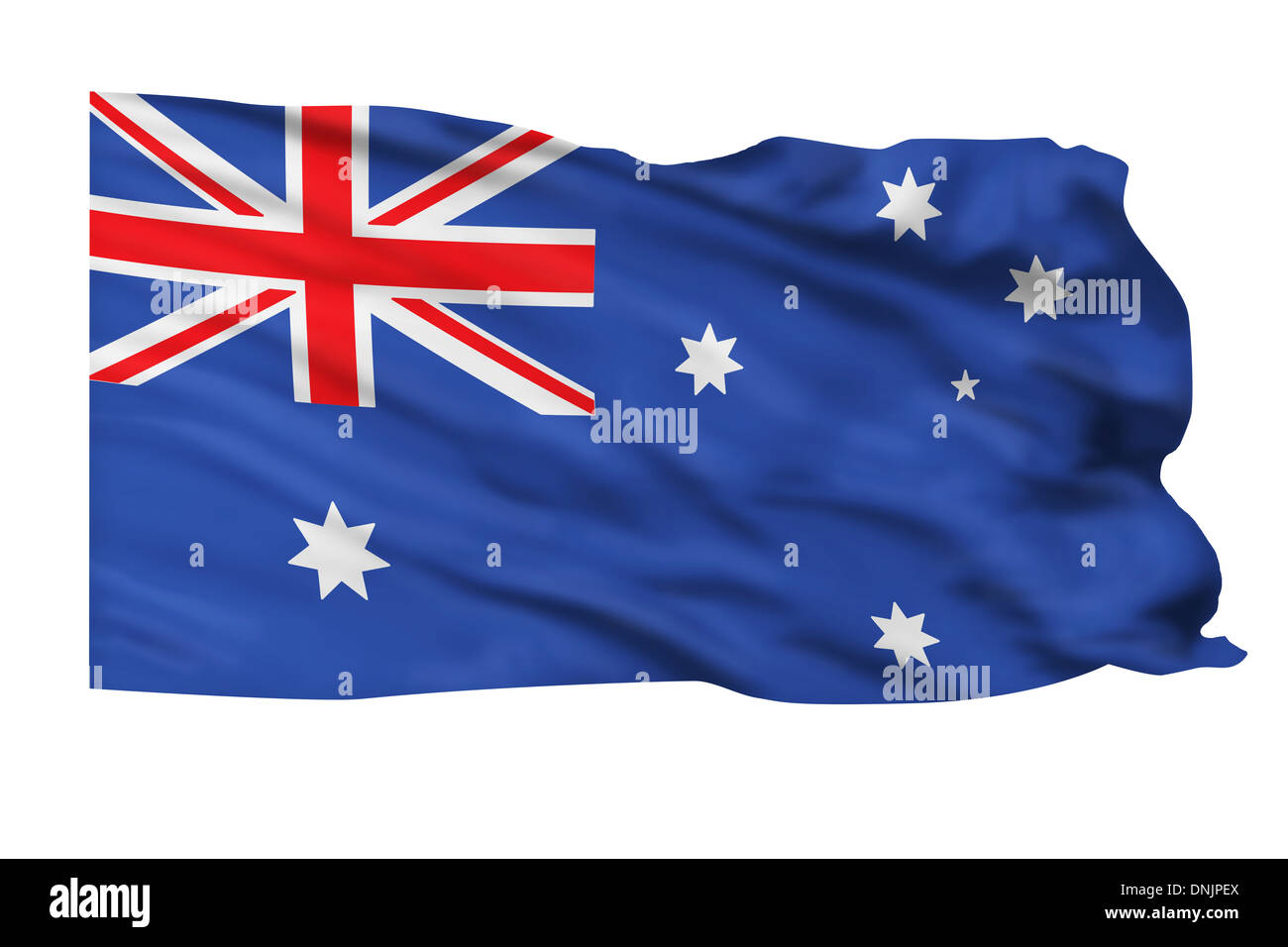 Flag of Australia flying high in the wind Stock Photo - Alamy