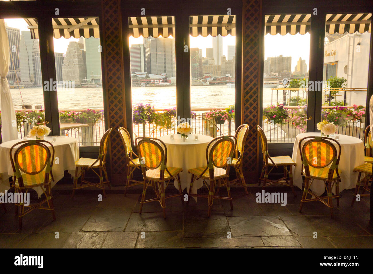 The River Cafe interior Brooklyn NY Stock Photo - Alamy
