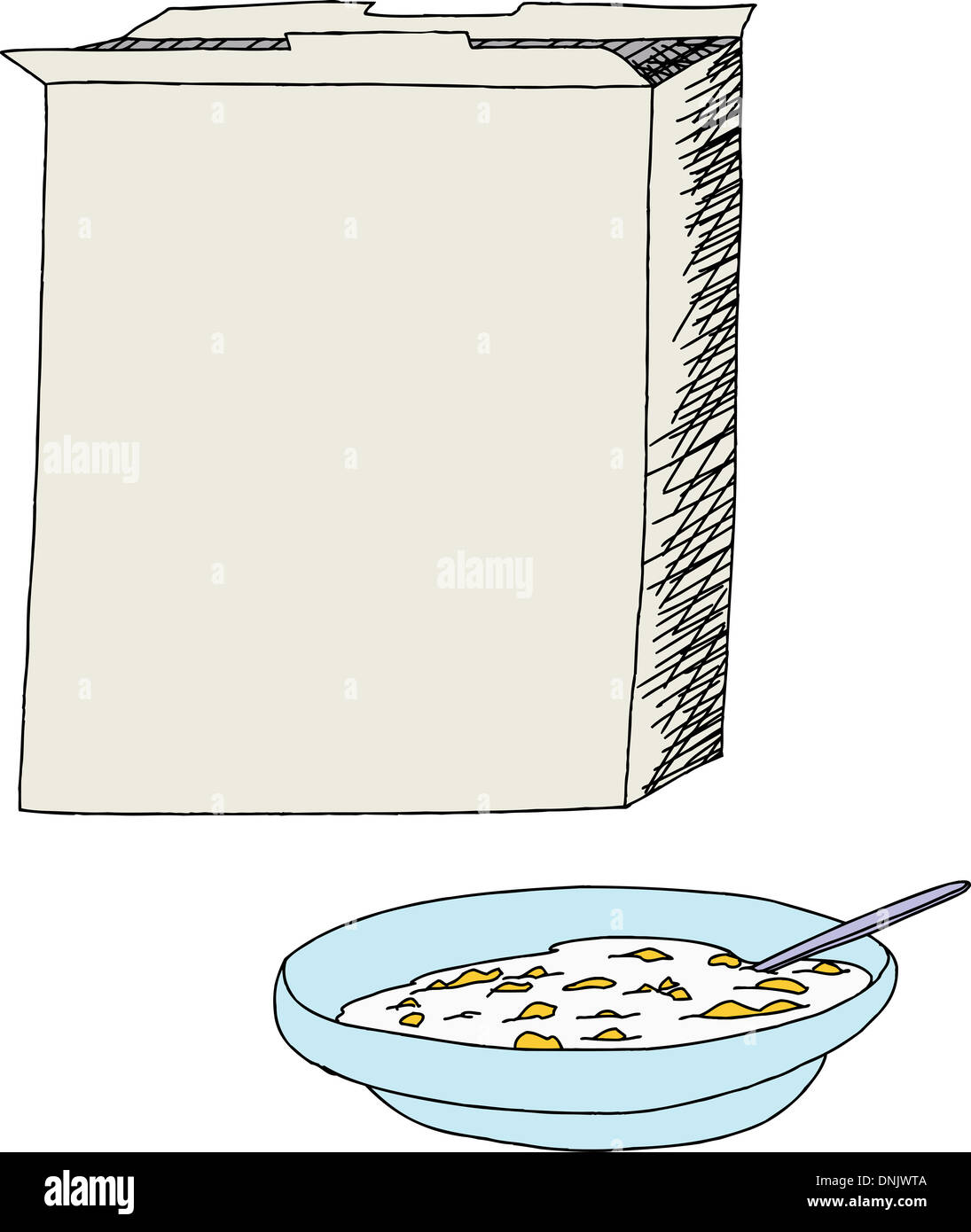 Breakfast cereal box cartoon hi-res stock photography and images - Alamy