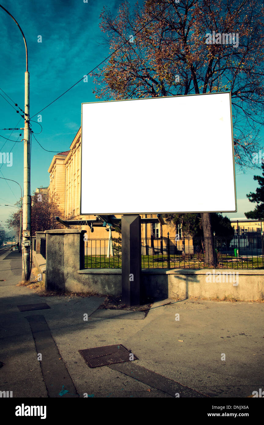 Big blank billboard on the street Stock Photo - Alamy
