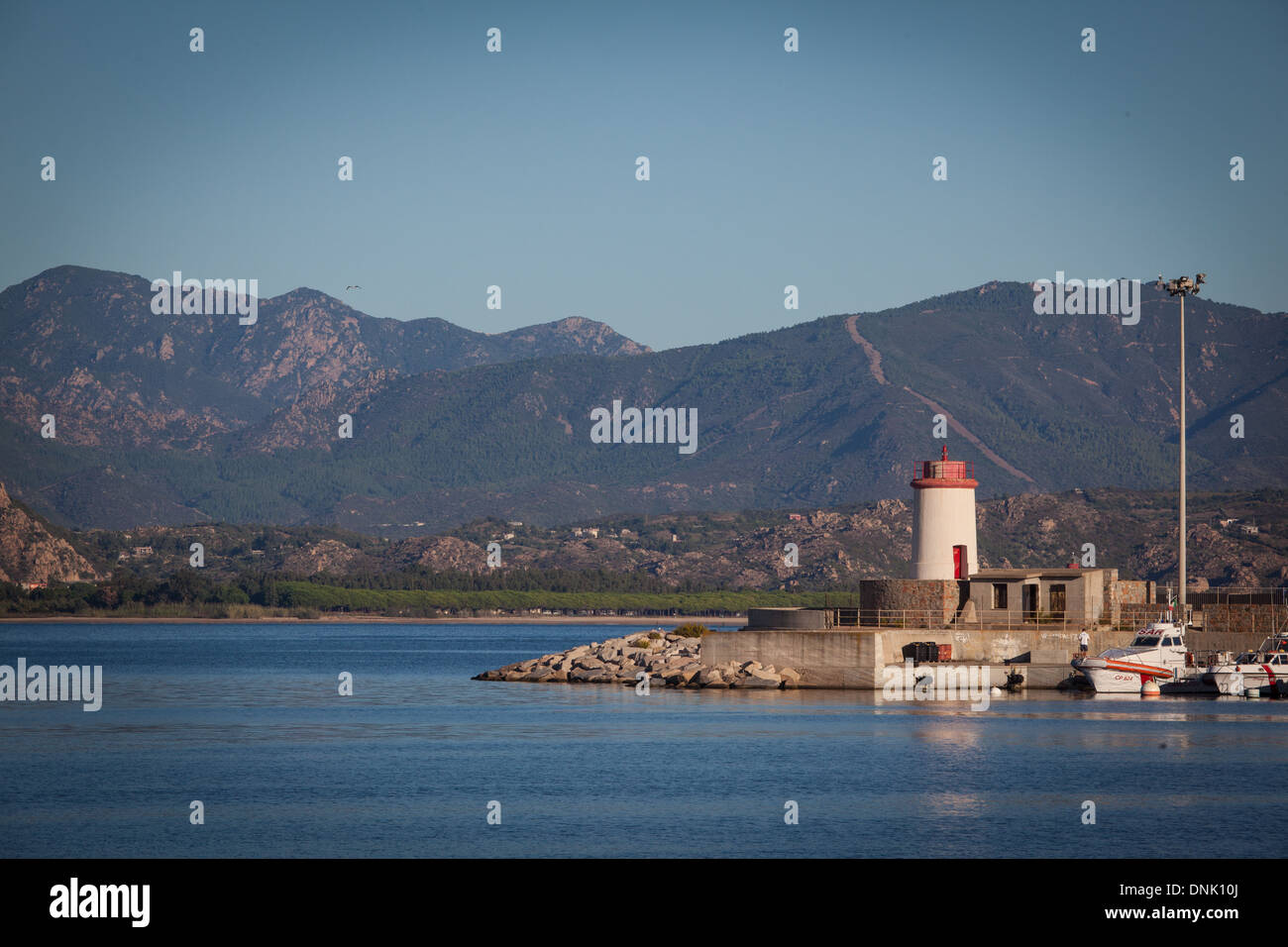 PORT AND LIGHTHOUSE OF ARBATAX, SARDINIA, ITALY Stock Photo - Alamy