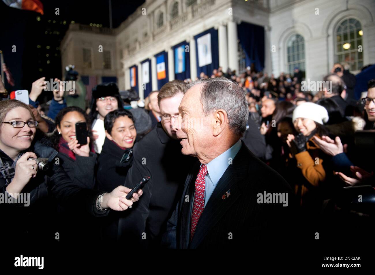 Manhattan, New York, USA. 31st Dec, 2013. Mayor MICHAEL BLOOMBERG is ...