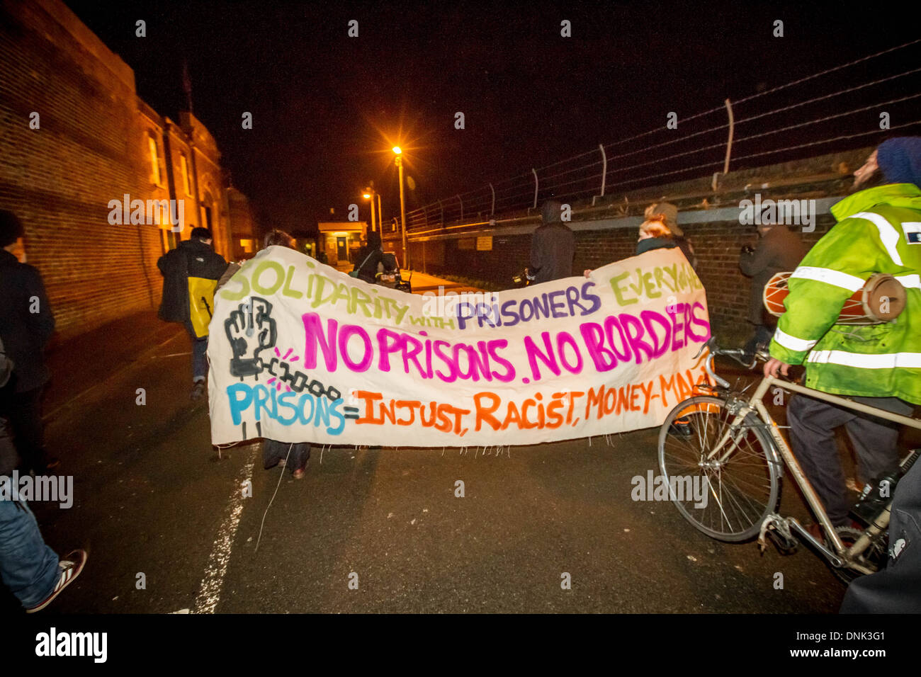 New Year’s Eve Brixton HMP Prison Solidarity Protest in London, UK ...