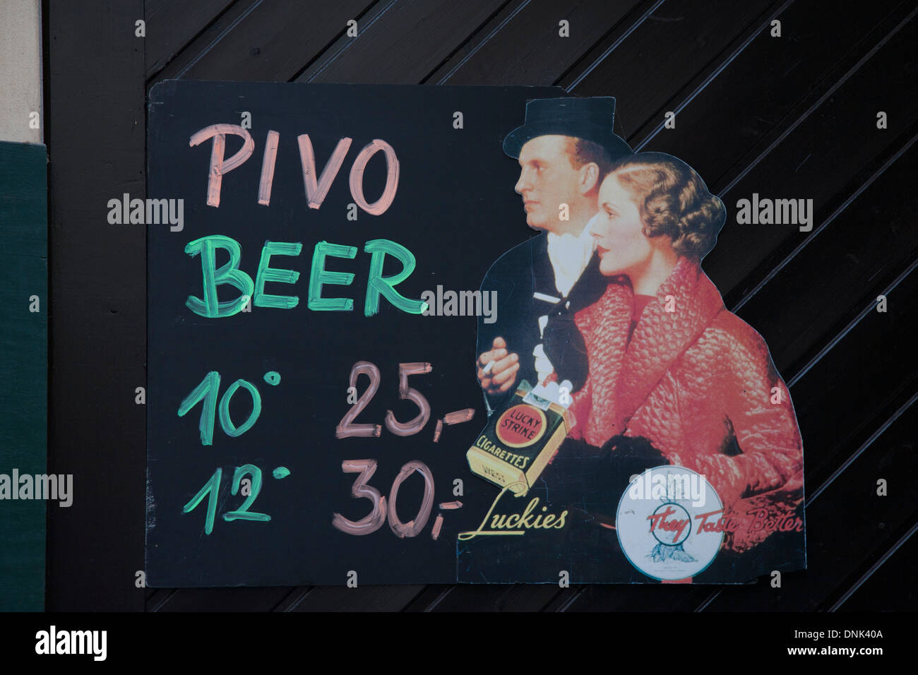Pivo Beer Sign, Prague, Czech Republic, Europe Stock Photo - Alamy