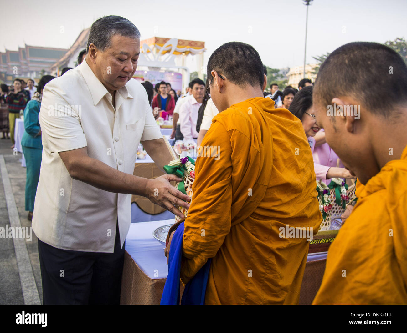 Bangkok, Thailand. 1st Jan, 2014. SUKHUMBHAND PARIPATRA, the Governor ...