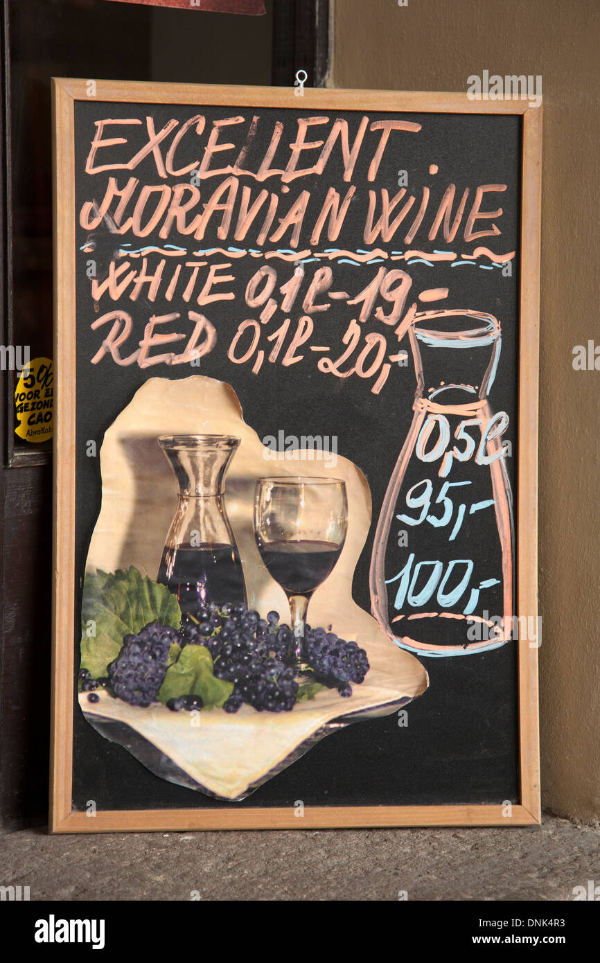 Restaurant sign and menu prague hi-res stock photography and images - Alamy