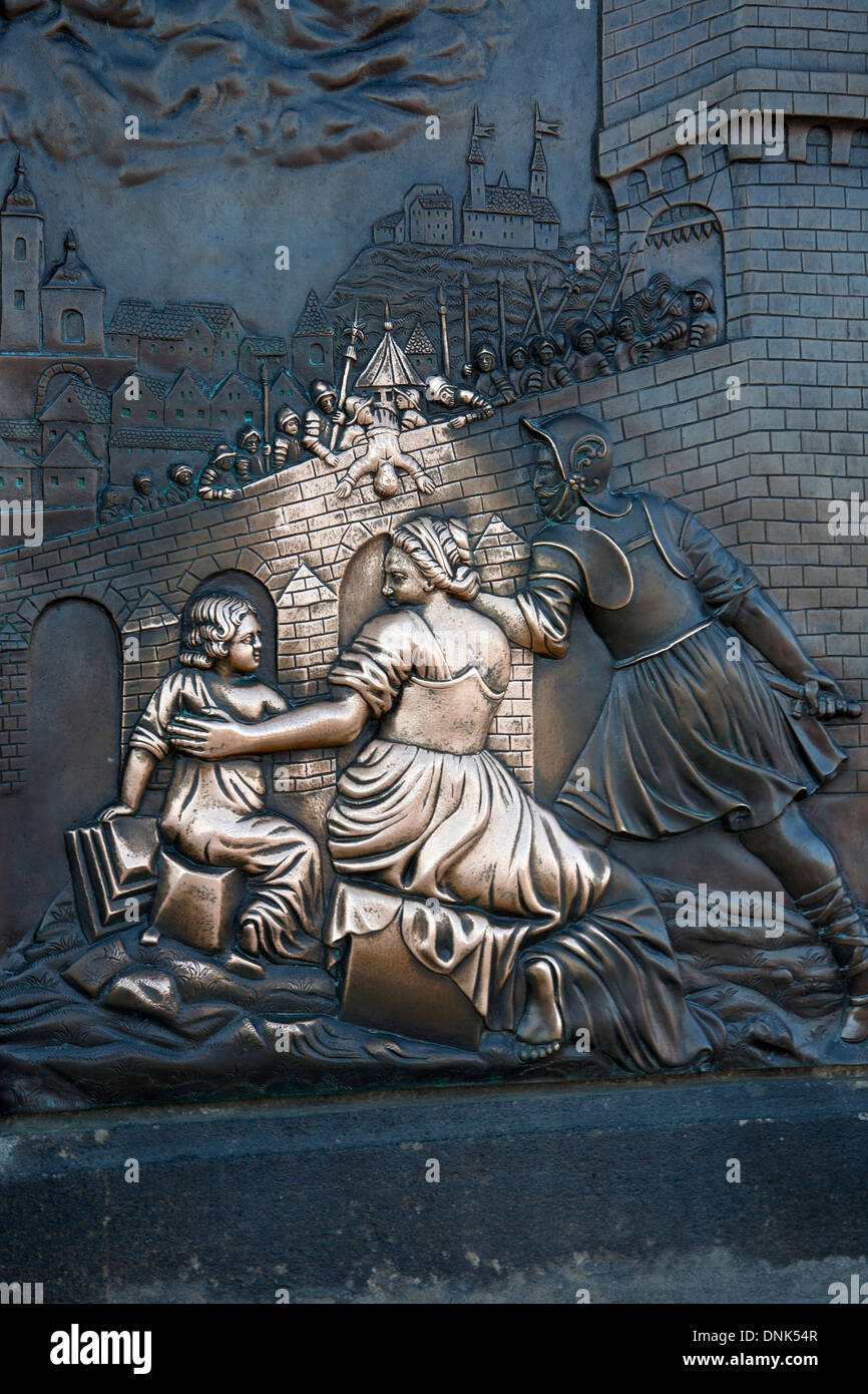 "Fall into the River" Sculpture on Charles Bridge, Prague; Czech ...