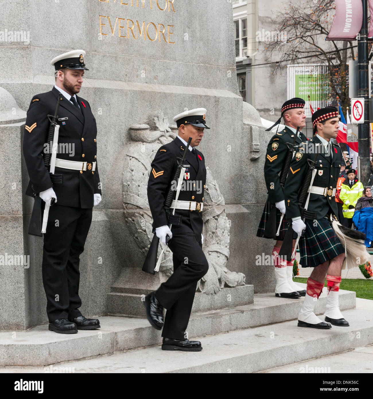 Remembrance Day ceremony, Vancouver, British Columbia, Canada, November ...