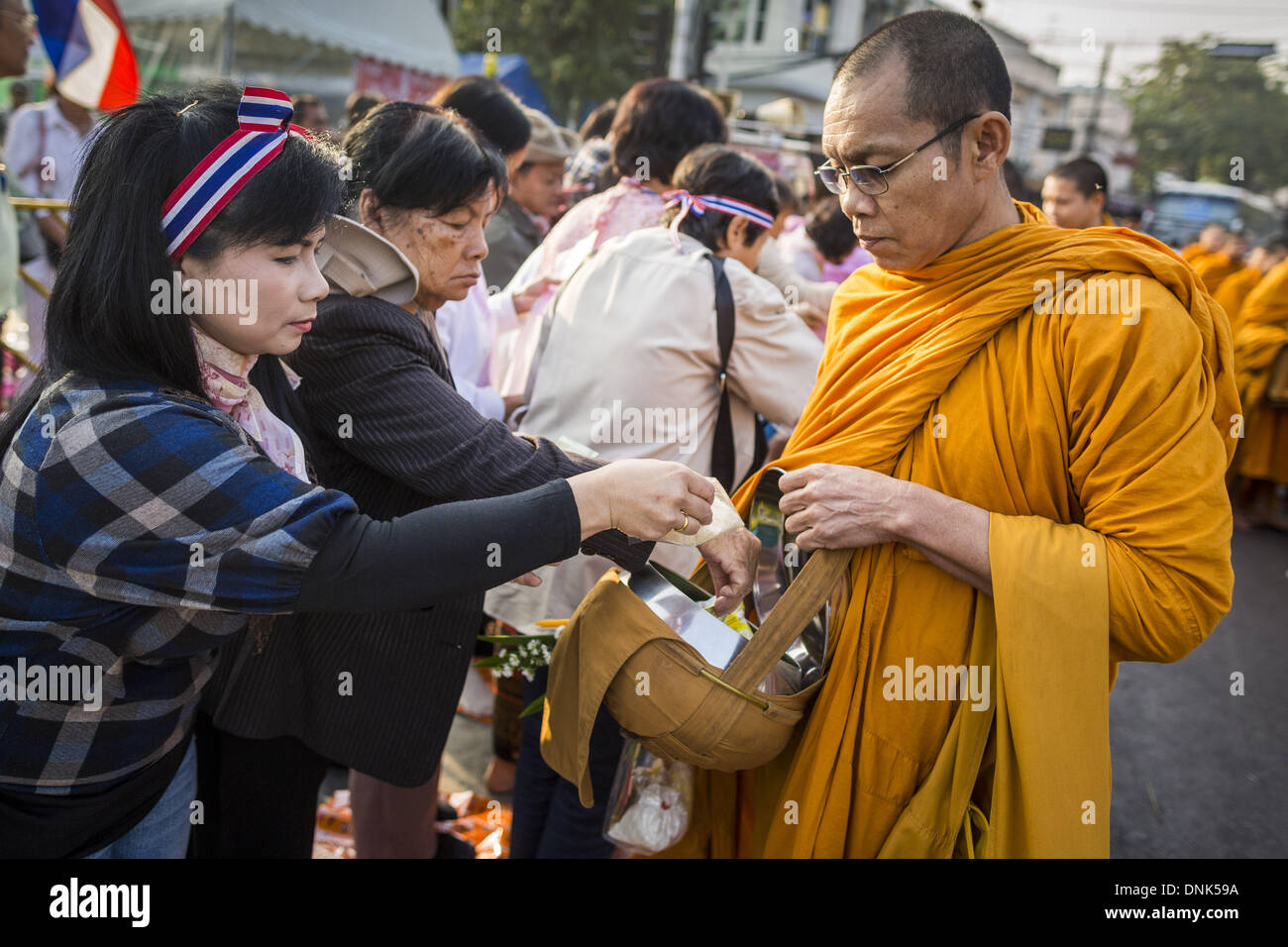 Buddhist monks protest bangkok hi-res stock photography and images - Alamy