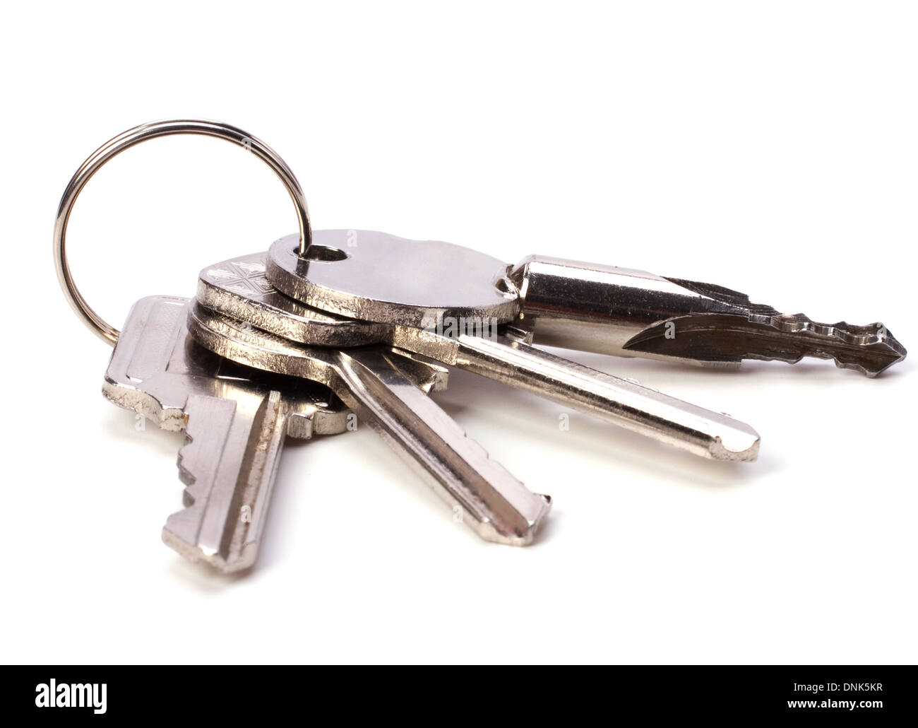 Key bunch isolated on white background Stock Photo - Alamy